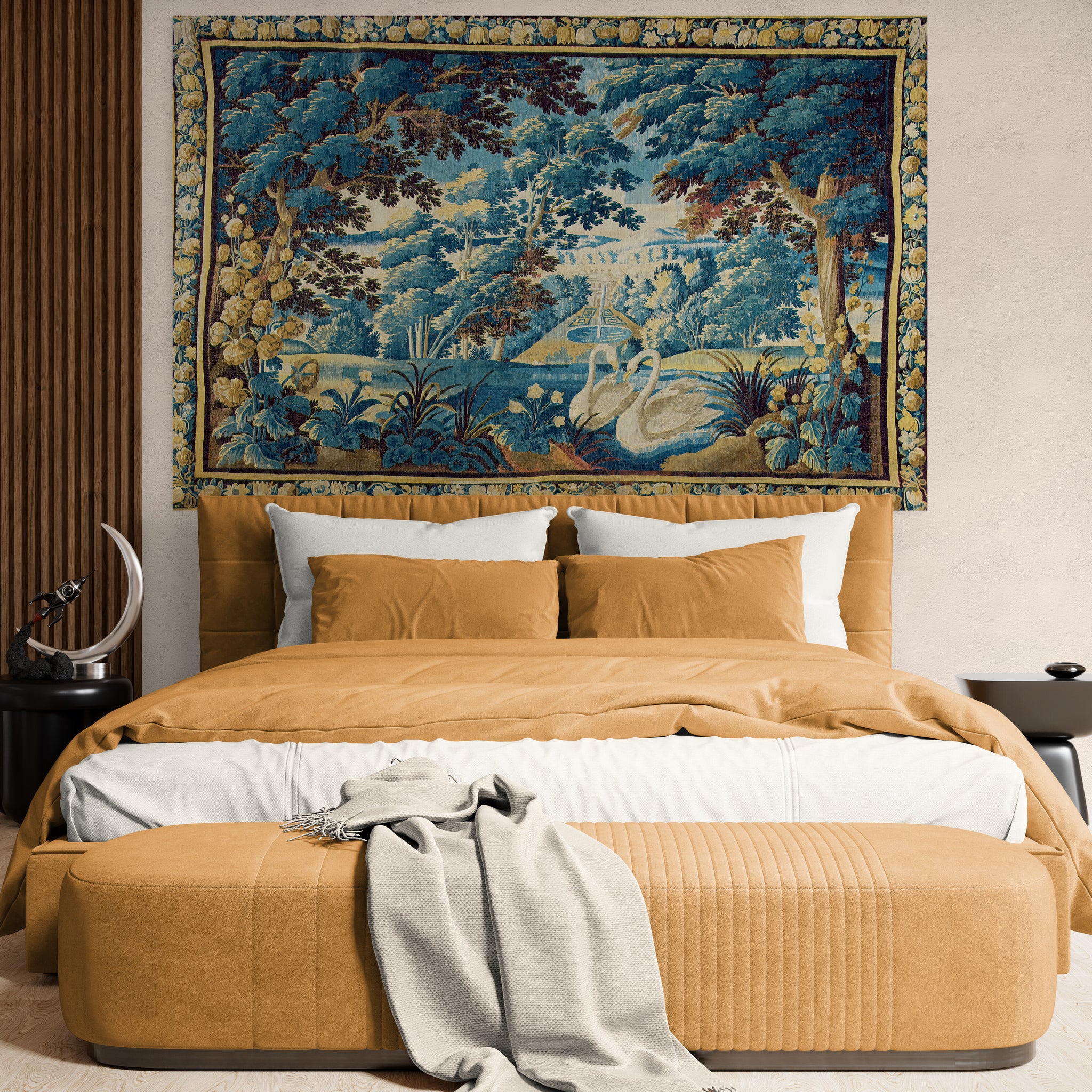 Elegant Swan Garden Tapestry: Perfect for a Romantic Bedroom Refresh a ...