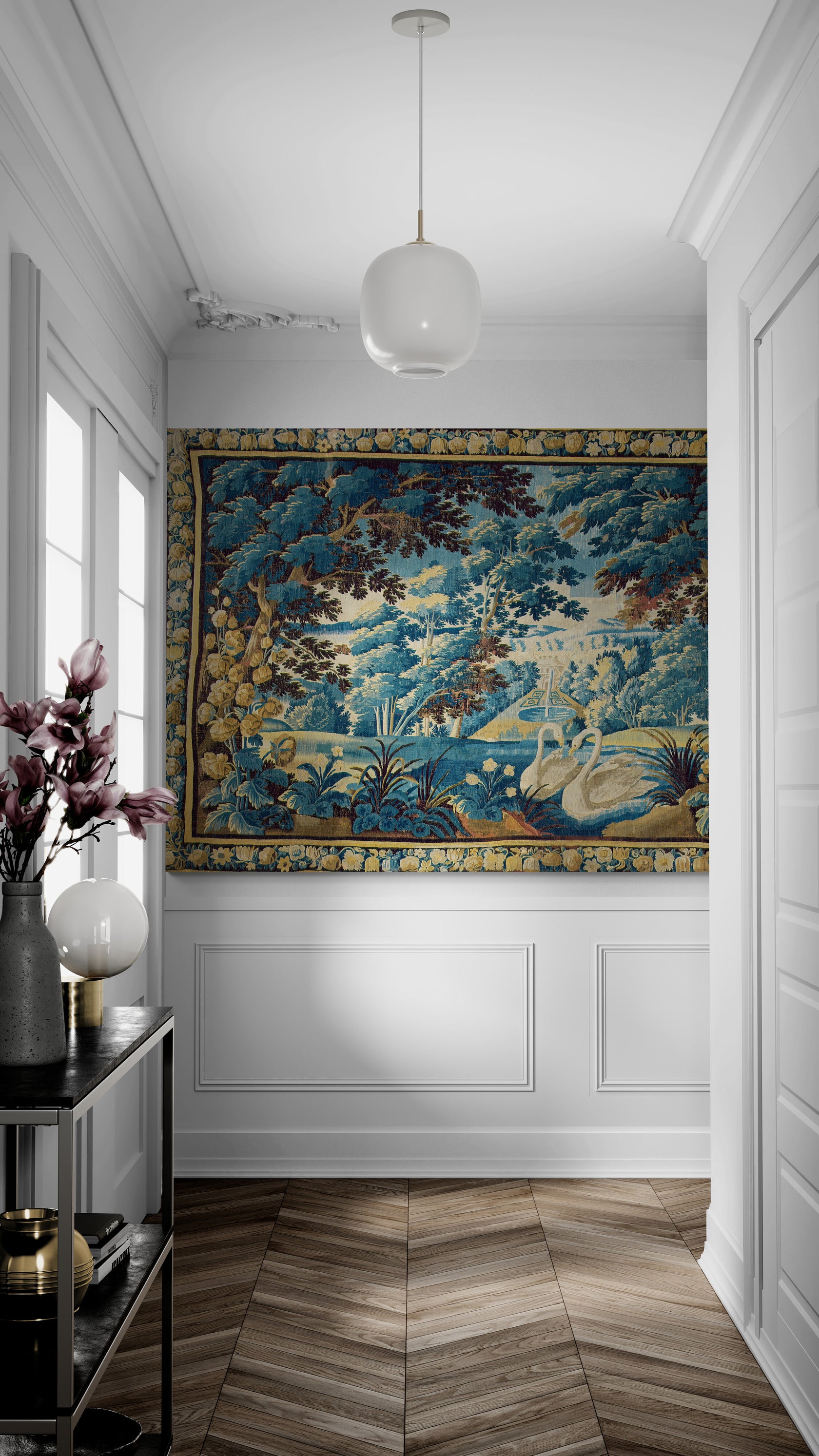 Elegant Swan Garden Tapestry: Perfect for a Romantic Bedroom Refresh a ...