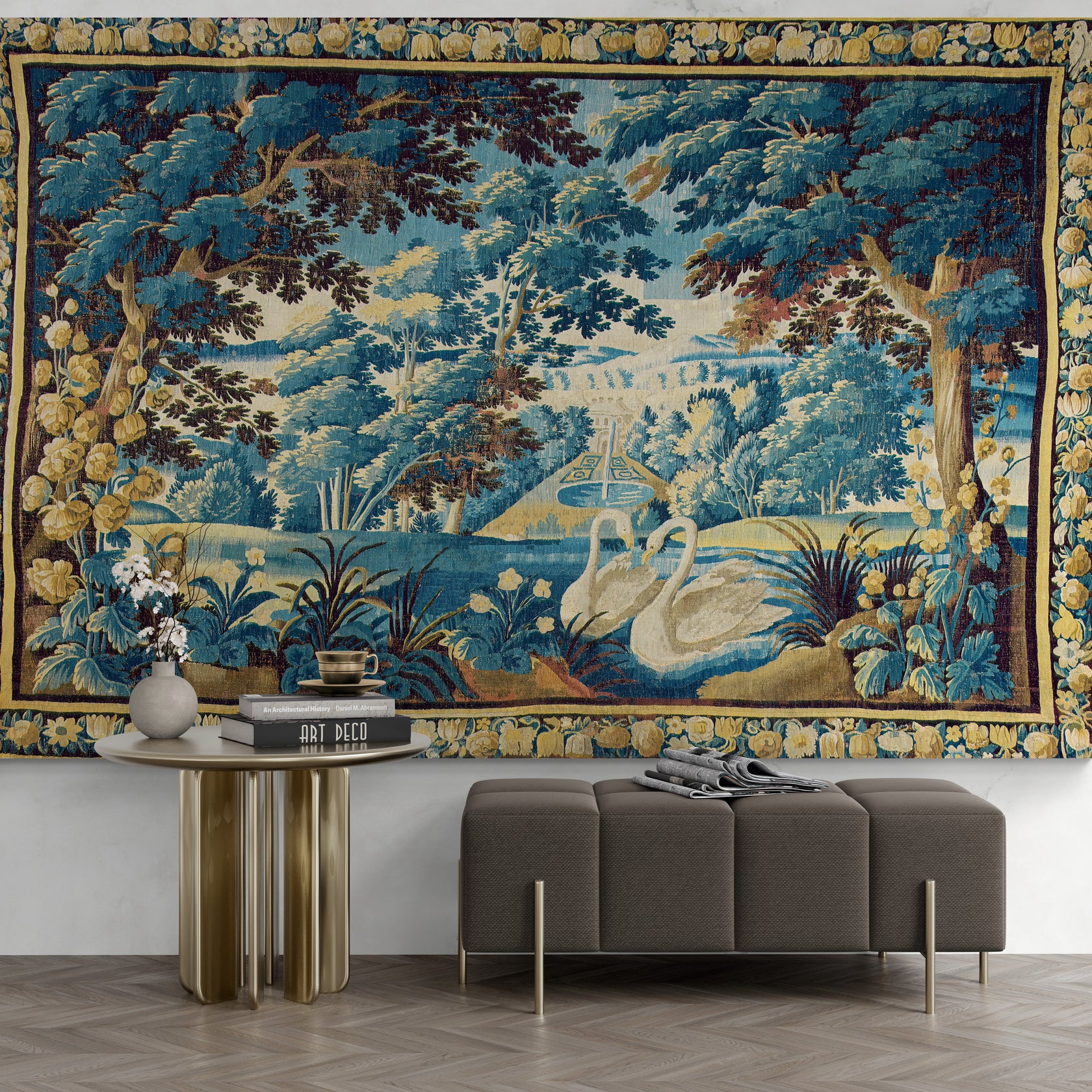 Elegant Swan Garden Tapestry: Perfect for a Romantic Bedroom Refresh a ...