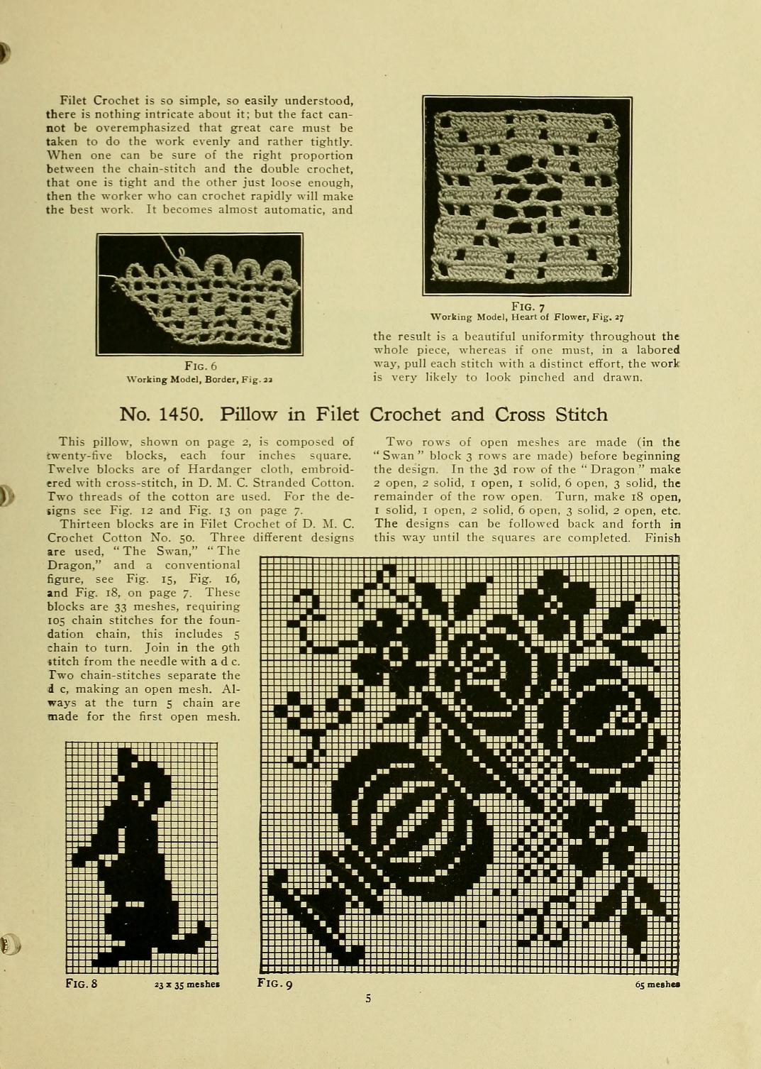 The Priscilla Filet Crochet Book No. 1: A Collection of Beautiful Desi ...