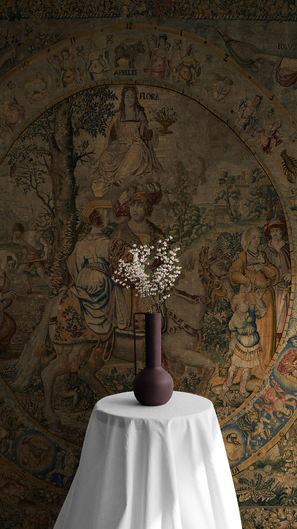 Renaissance ‘Spring’ Tapestry Reproduction – Flora, Zodiac, and Bucoli ...